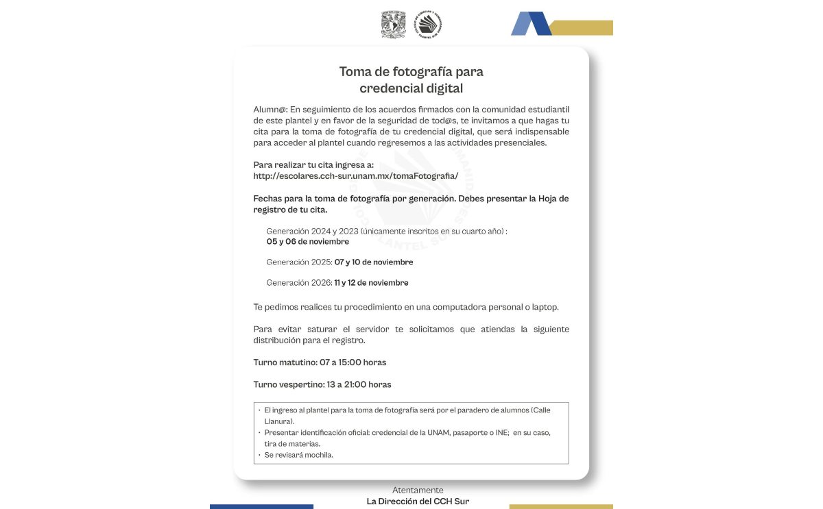 Cómo tramitar tu credencial digital del CCH Sur | Generación ...